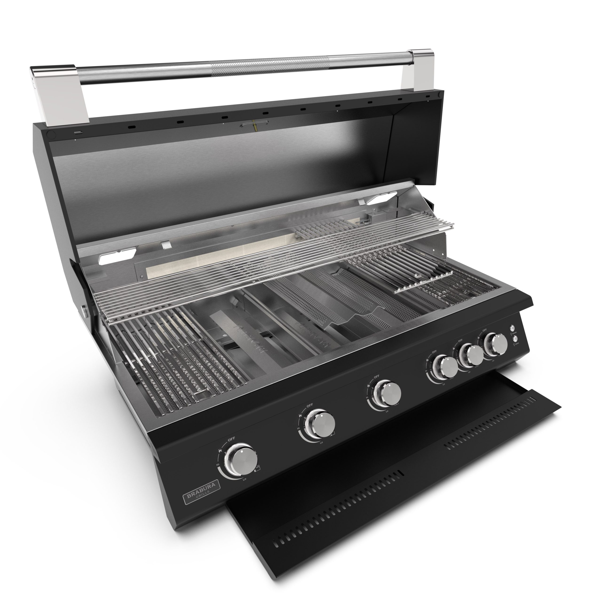 Brabura Fusion 400 Matte Black Built In Gas Barbecue - Brabura Outdoor ...